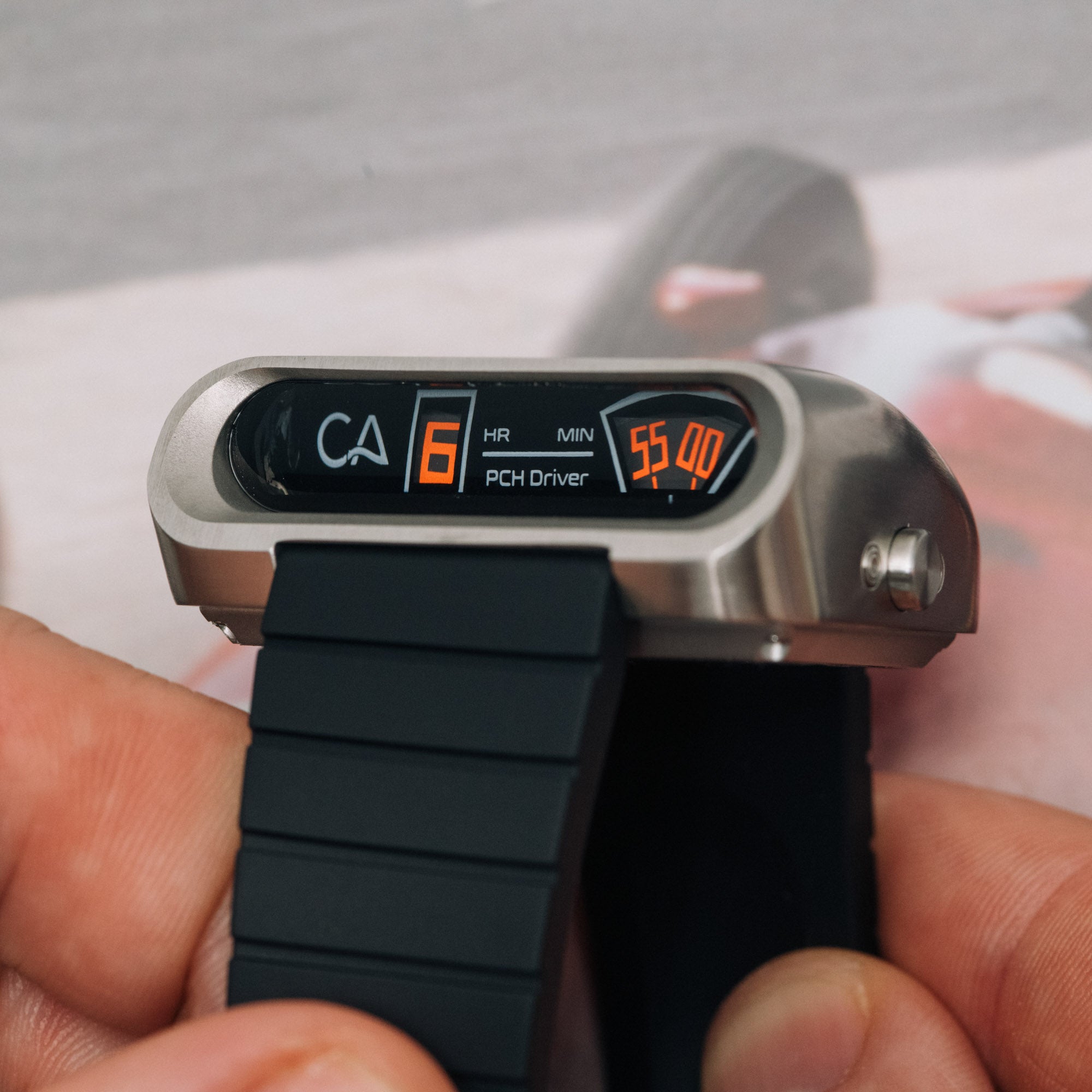 PCH Driver Jump Hour Brushed Silver Black | California Watch Co ...