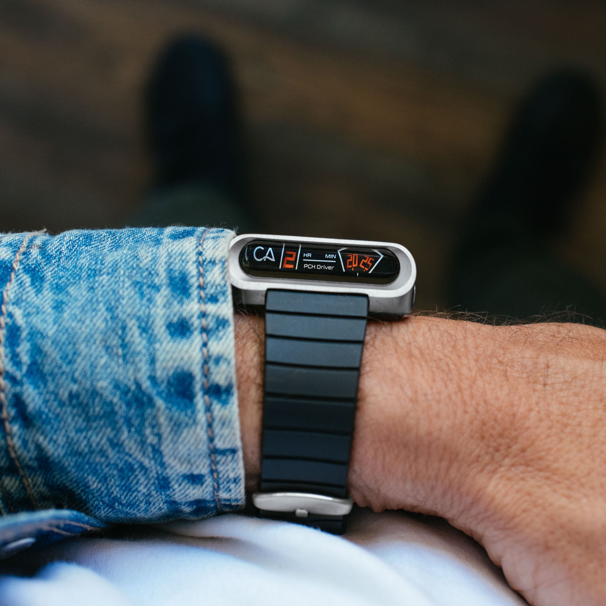 PCH Driver Jump Hour Brushed Silver Black | California Watch Co ...