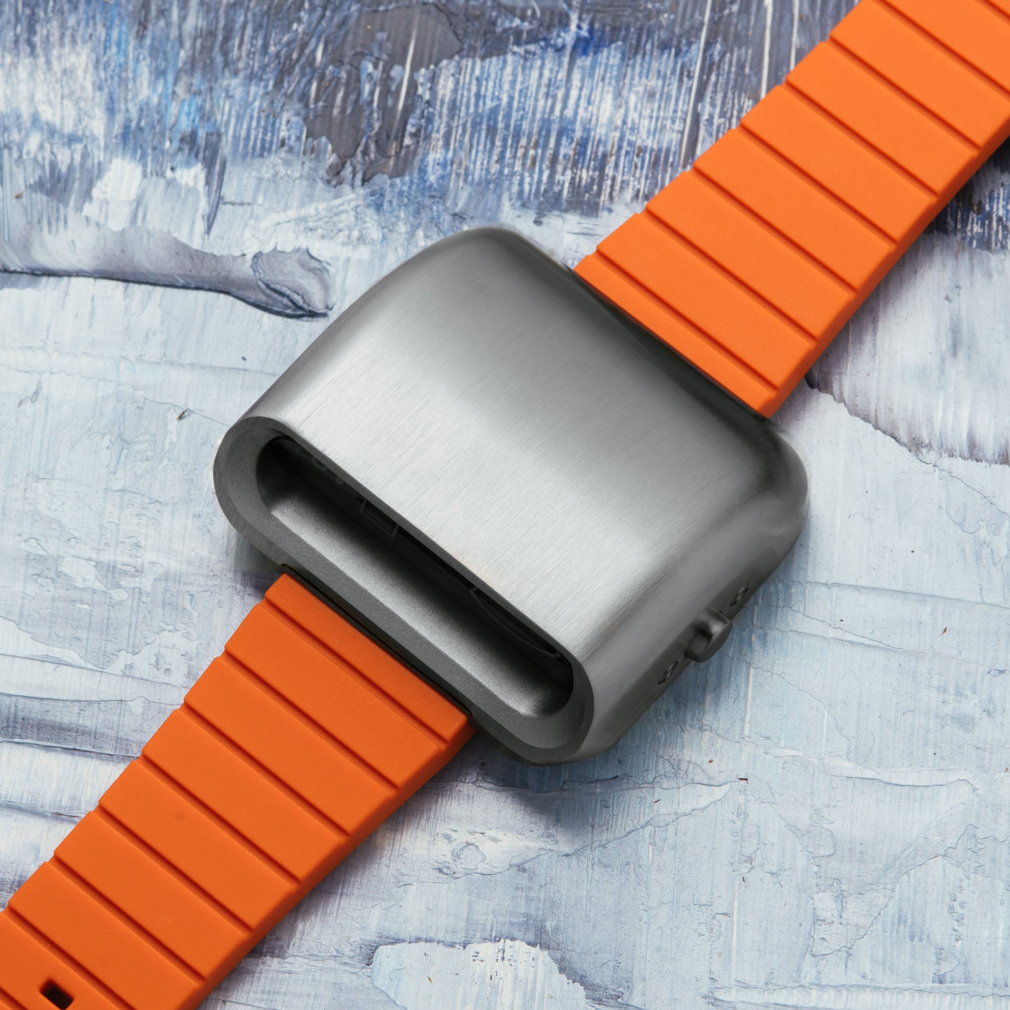 PCH Driver Jump Hour Brushed Silver Sunset Orange | California Watch Co ...