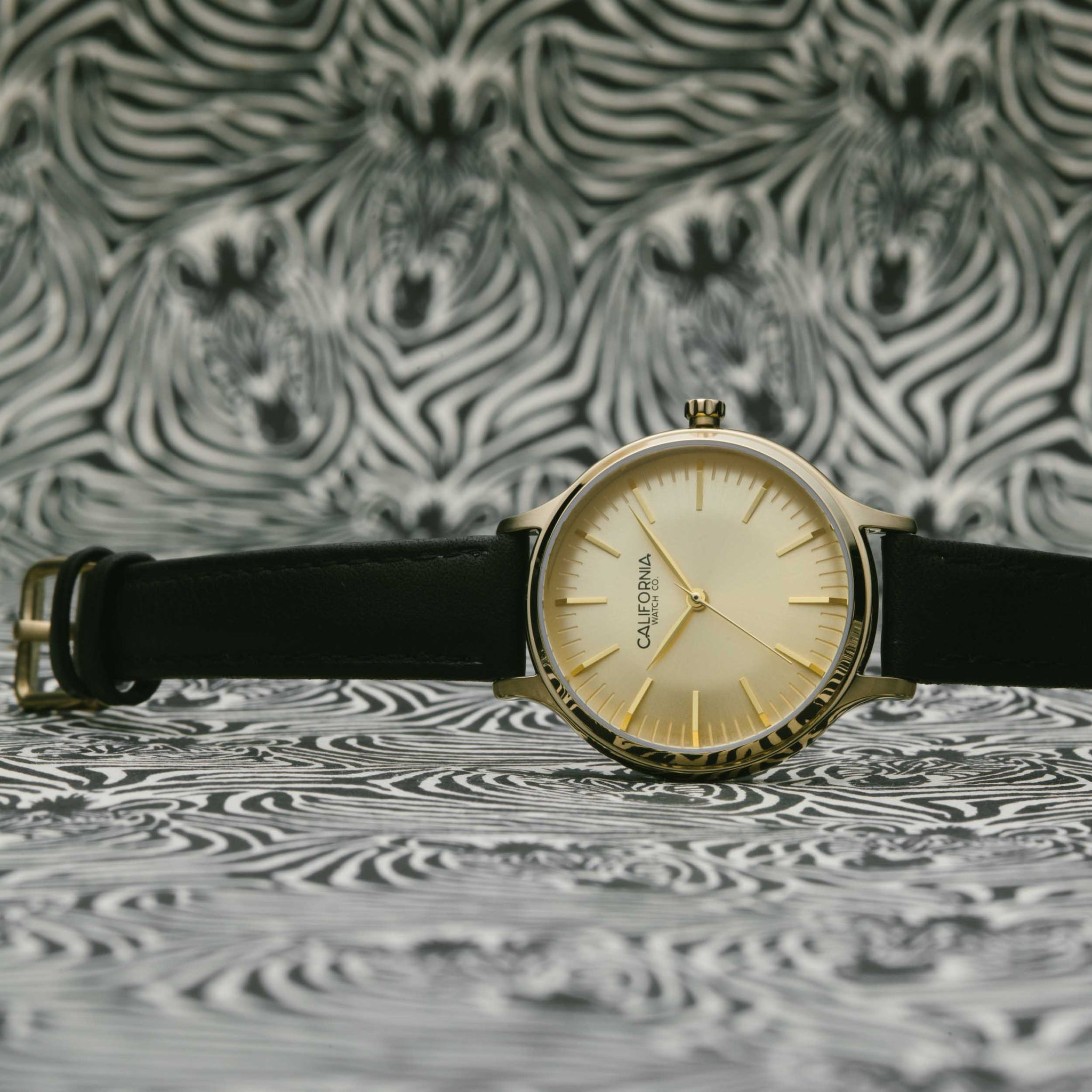 Laguna 34 Leather Black Gold | California Watch Co. – Californiawatch.com