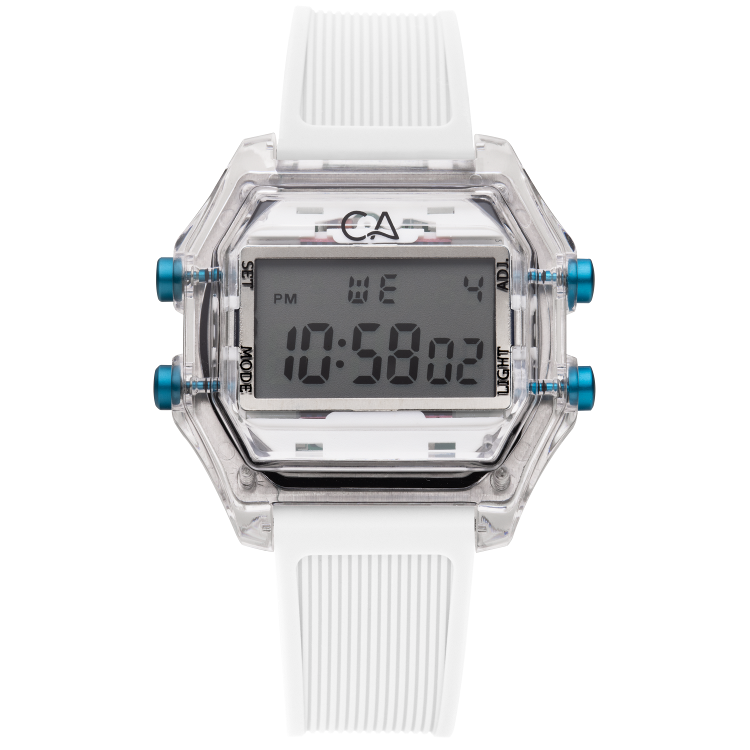 California Watch Co. Venice Beach Digital Clear White | Californiawatch.com