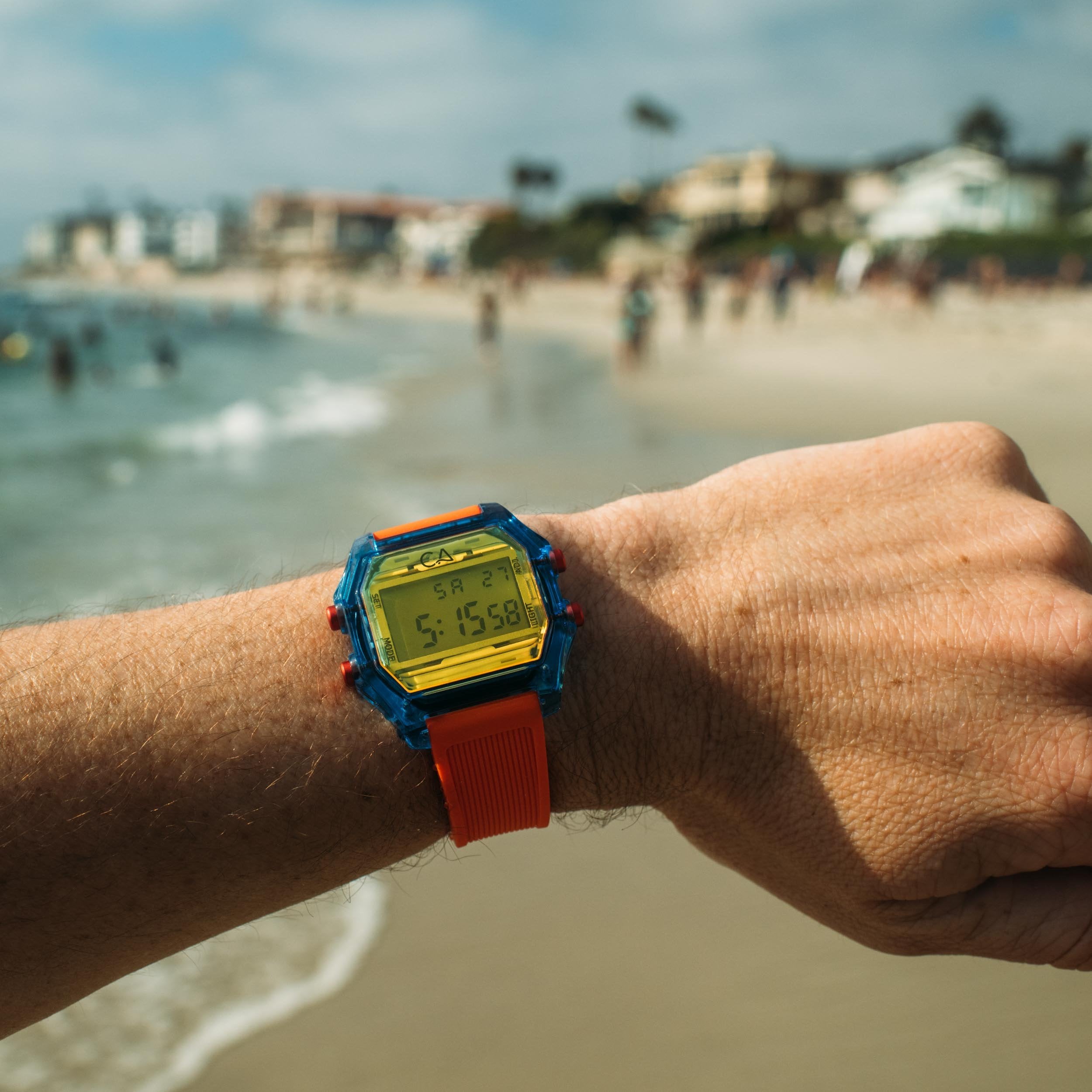 California Watch Co. Venice Beach Digital Blue Orange | Californiawatch.com